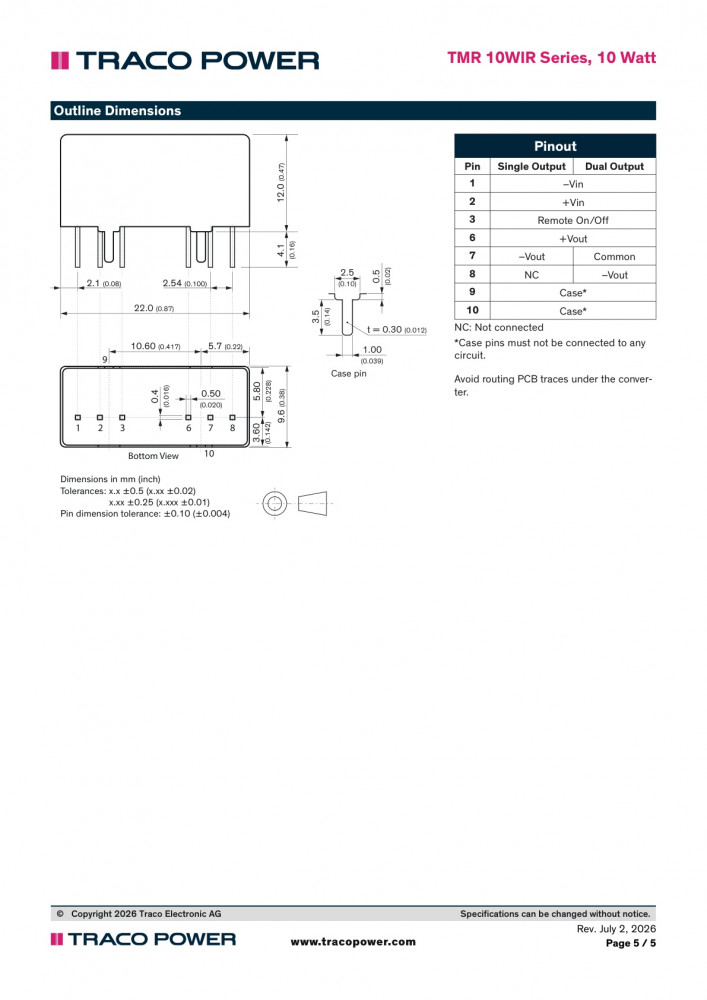 TMR 10WIR technical document page 5