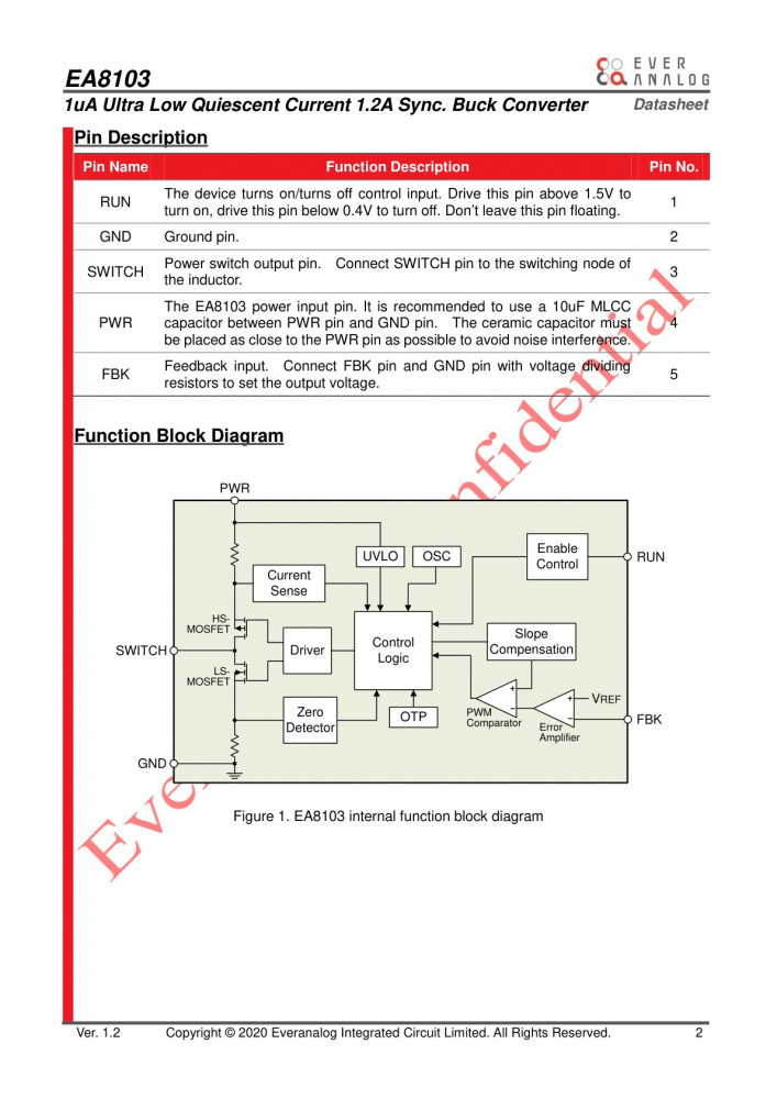 EA8103DHR datasheet page 2
