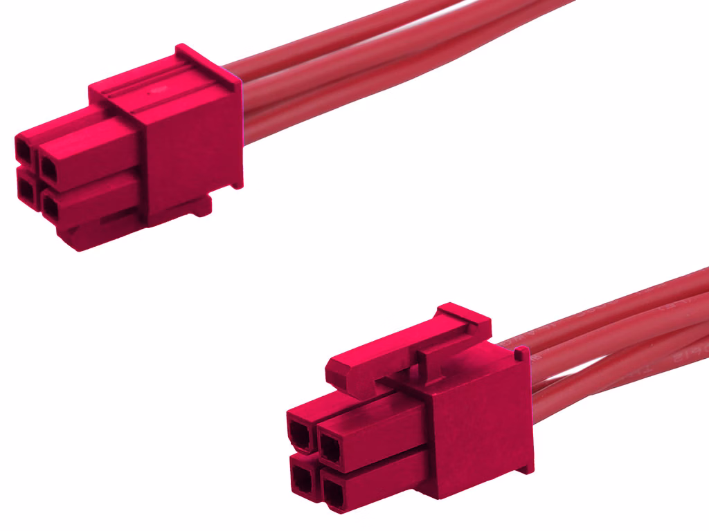 Micro-Fit+ Female-to-Micro-Fit+ Female Off-the-Shelf (OTS) Cable Assembly, Dual Row, 600.00mm Length, Tin (Sn) Plating, 16 AWG, 6 Circuits, Black