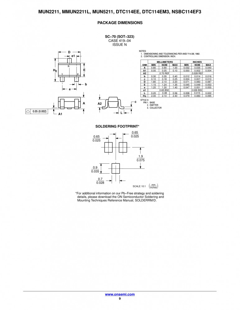 DTC114EM3T5G datasheet page 9