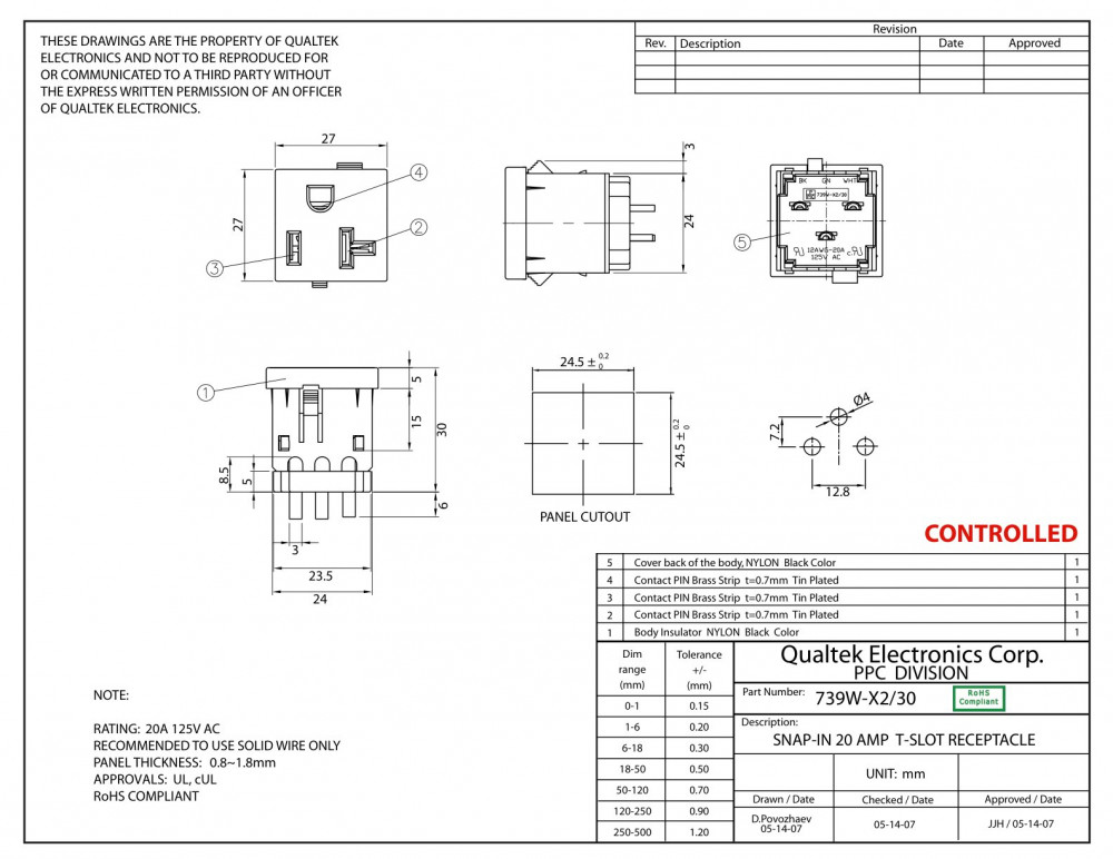 739W-X2/30 technical drawing preview