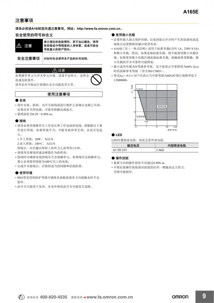 A165E technical document page 9