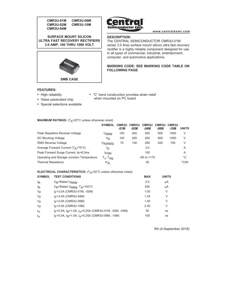 CMR3U-10M datasheet page 1