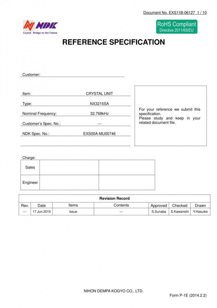 NDK specification page 1