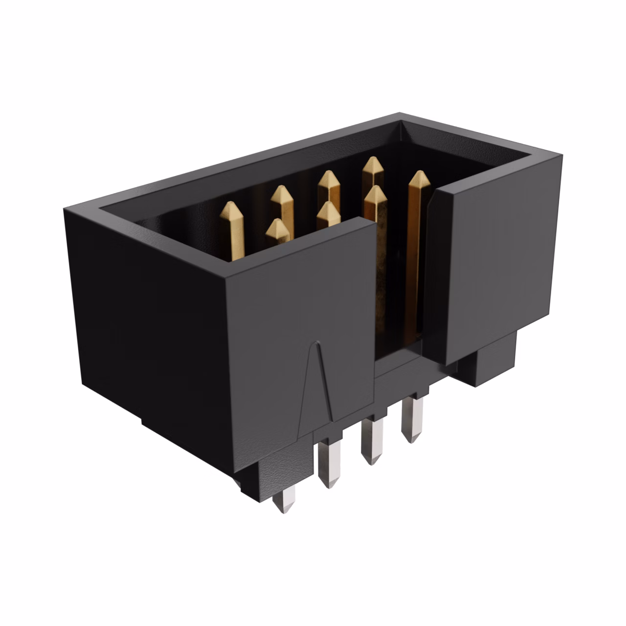 2.54mm Pitch C-Grid Header, Low Profile, Dual Row, Vertical, Shrouded, 8 Circuits, 0.127µm Gold (Au) Selective Plating, Tray for sale
