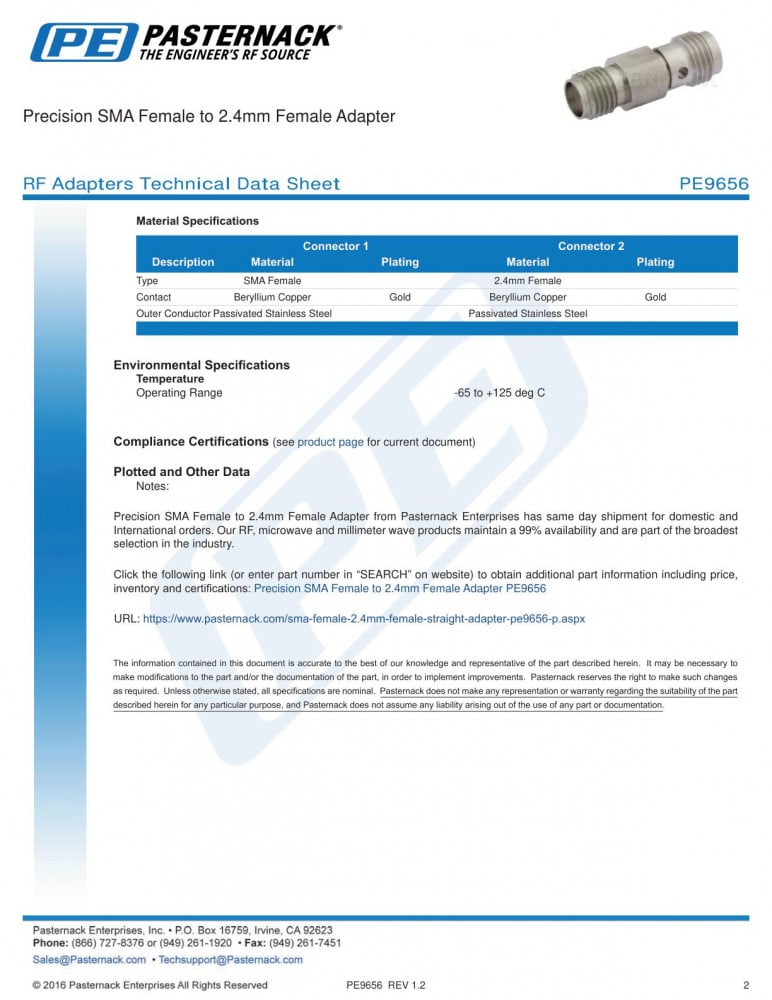 PE9656 technical document page 2
