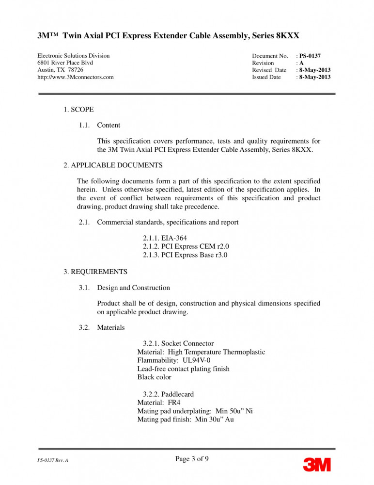 3M 8KH2-0723-0250 technical document page 3