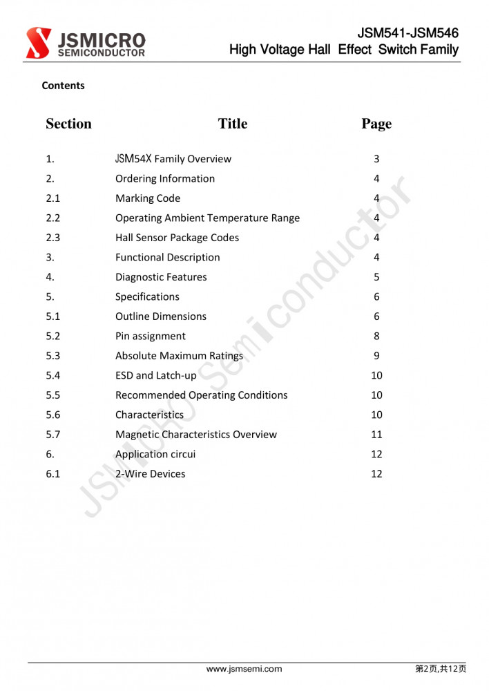 JSM544 datasheet page 2