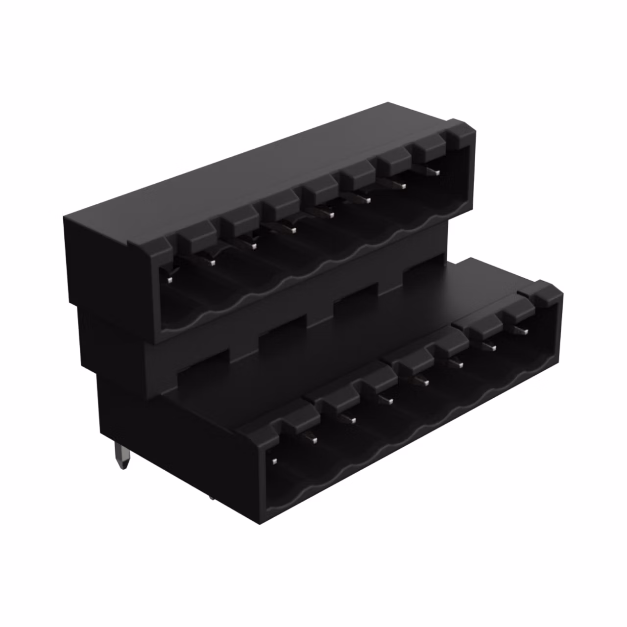 5.00mm Pitch Eurostyle Horizontal Dual Level PCB Header, Closed Ends, 16  Circuits for sale