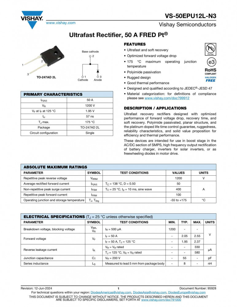 VS-50EPU12L-N3 datasheet page 1