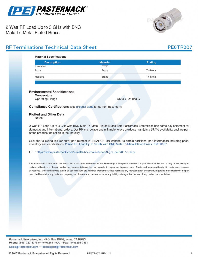 PE6TR007 datasheet page 2