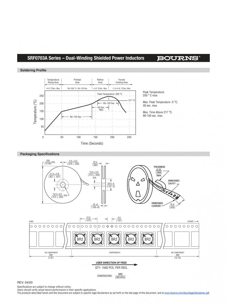 BOURNS SRF0703A datasheet page 3