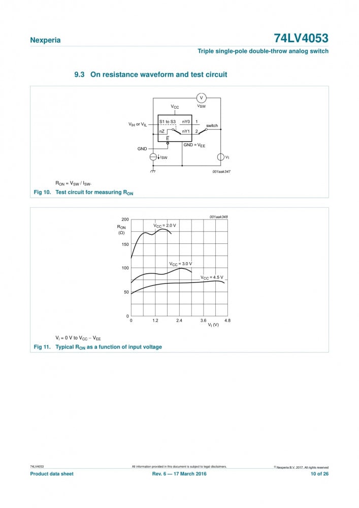 74LV4053 datasheet page 10
