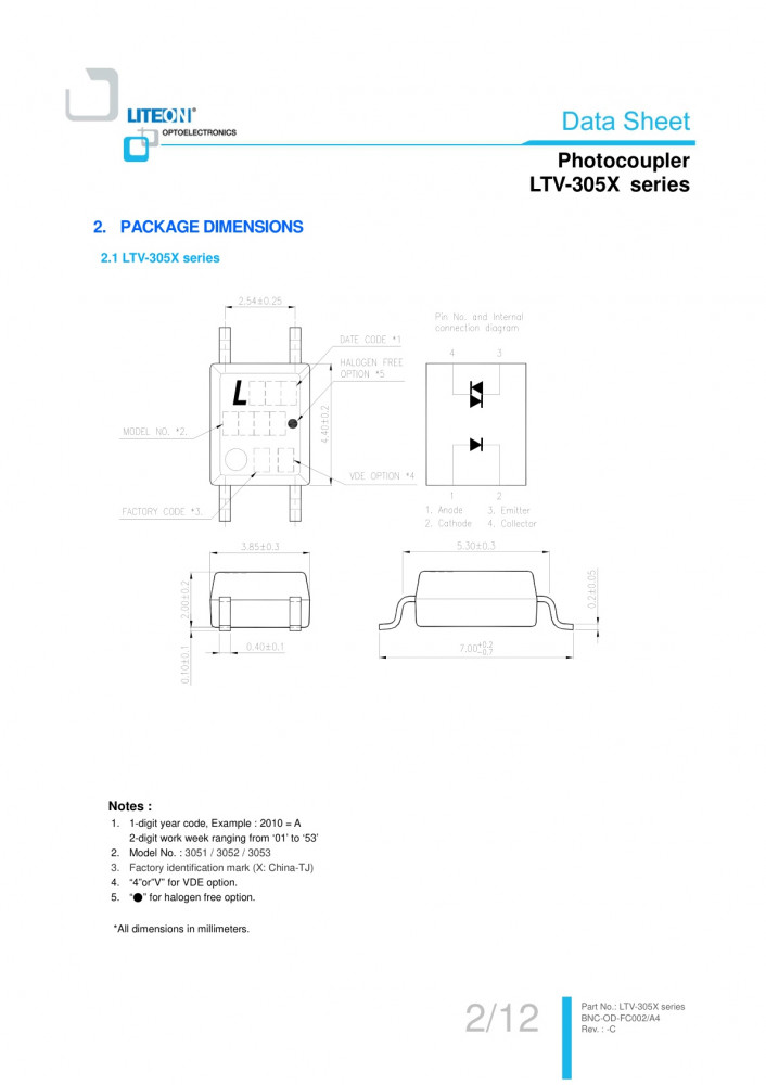 LTV-305X datasheet page 3