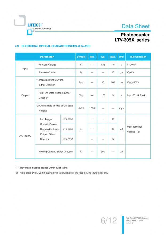 LTV-305X datasheet page 7