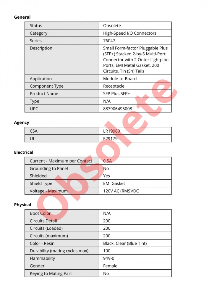 MOLEX 760475003 product document, page 2
