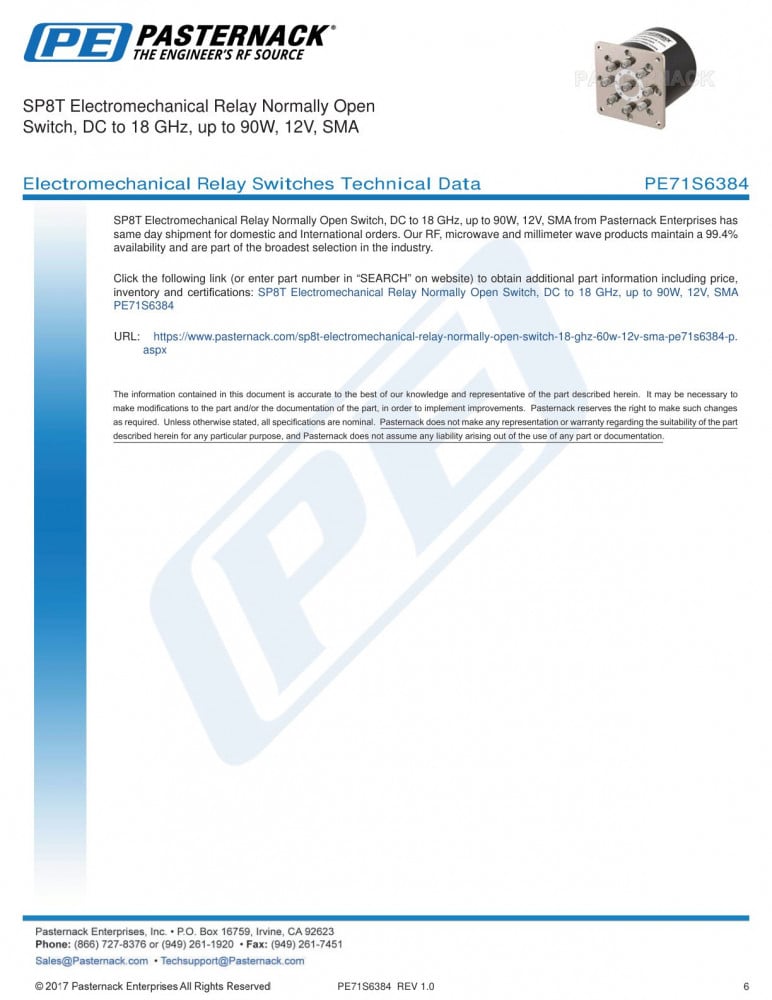 PE71S6384 technical document page 6