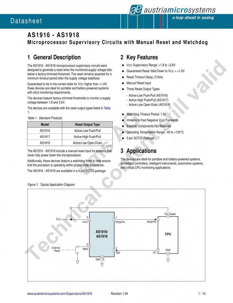 AS1916S-T datasheet page 2