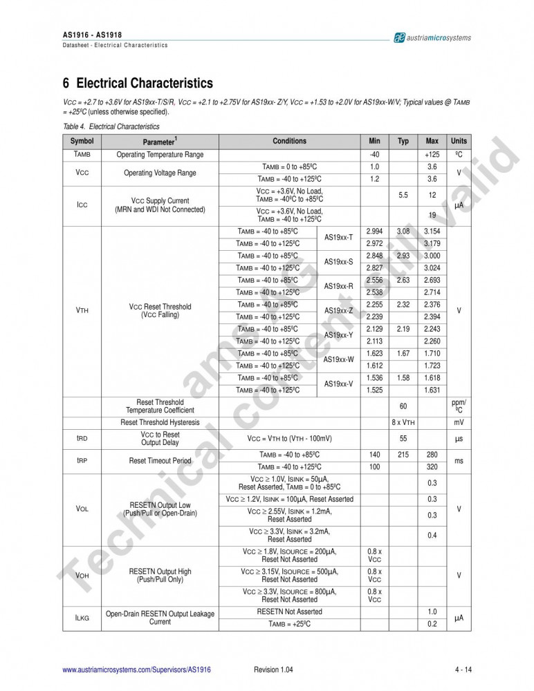 AS1916S-T datasheet page 5