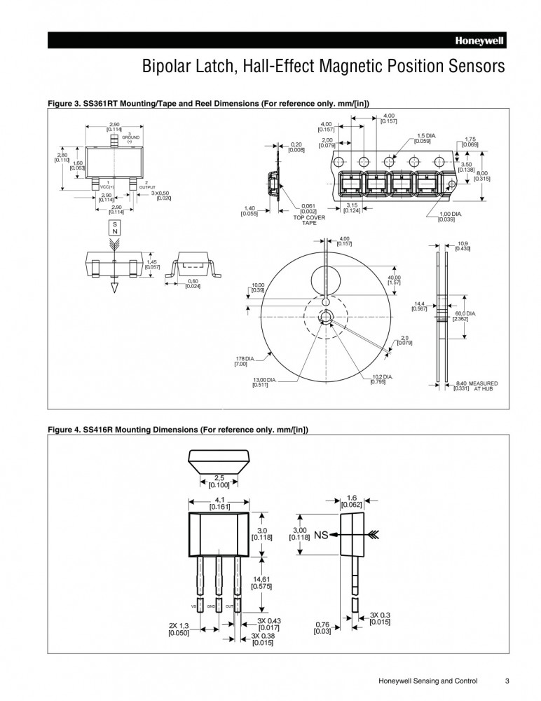 Honeywell SS361RT datasheet page 3