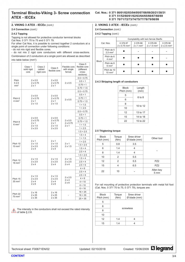 Legrand Viking 3 ATEX IECEx technical document page 3