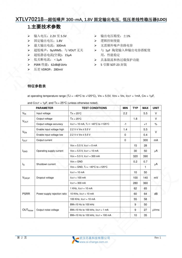 XTLV70218-XC datasheet page 2
