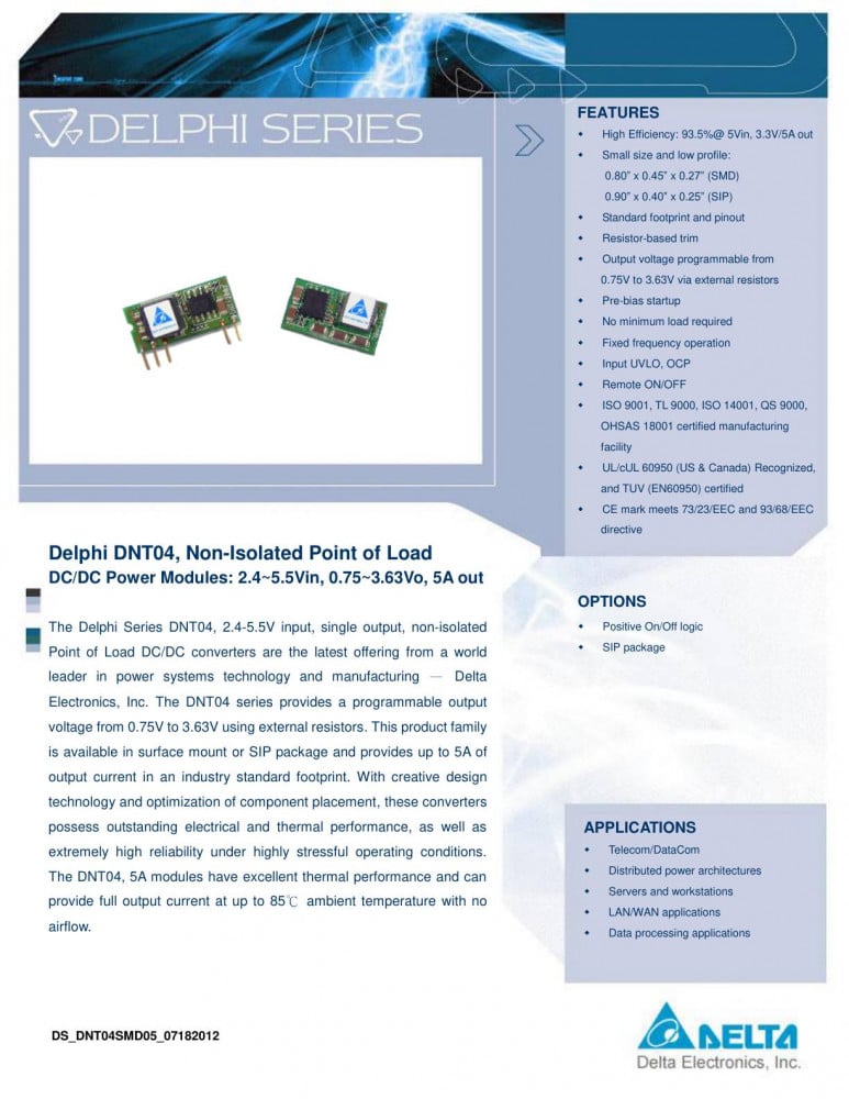 DNT04 datasheet page 1