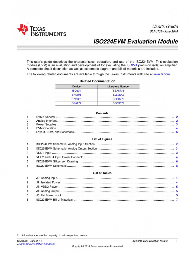 ISO224EVM document page 1