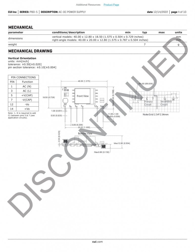 PBO-5-S5-B datasheet page 4