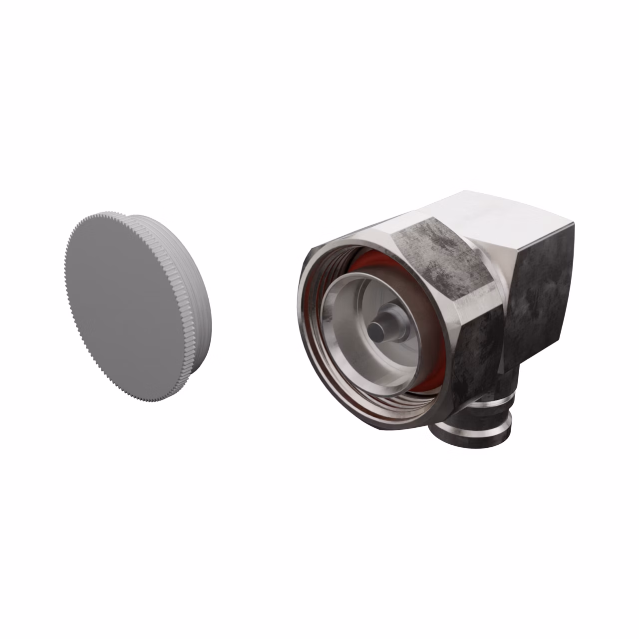 DIN 7/16 Plug, Right-Angle, Solder, for 1/2
