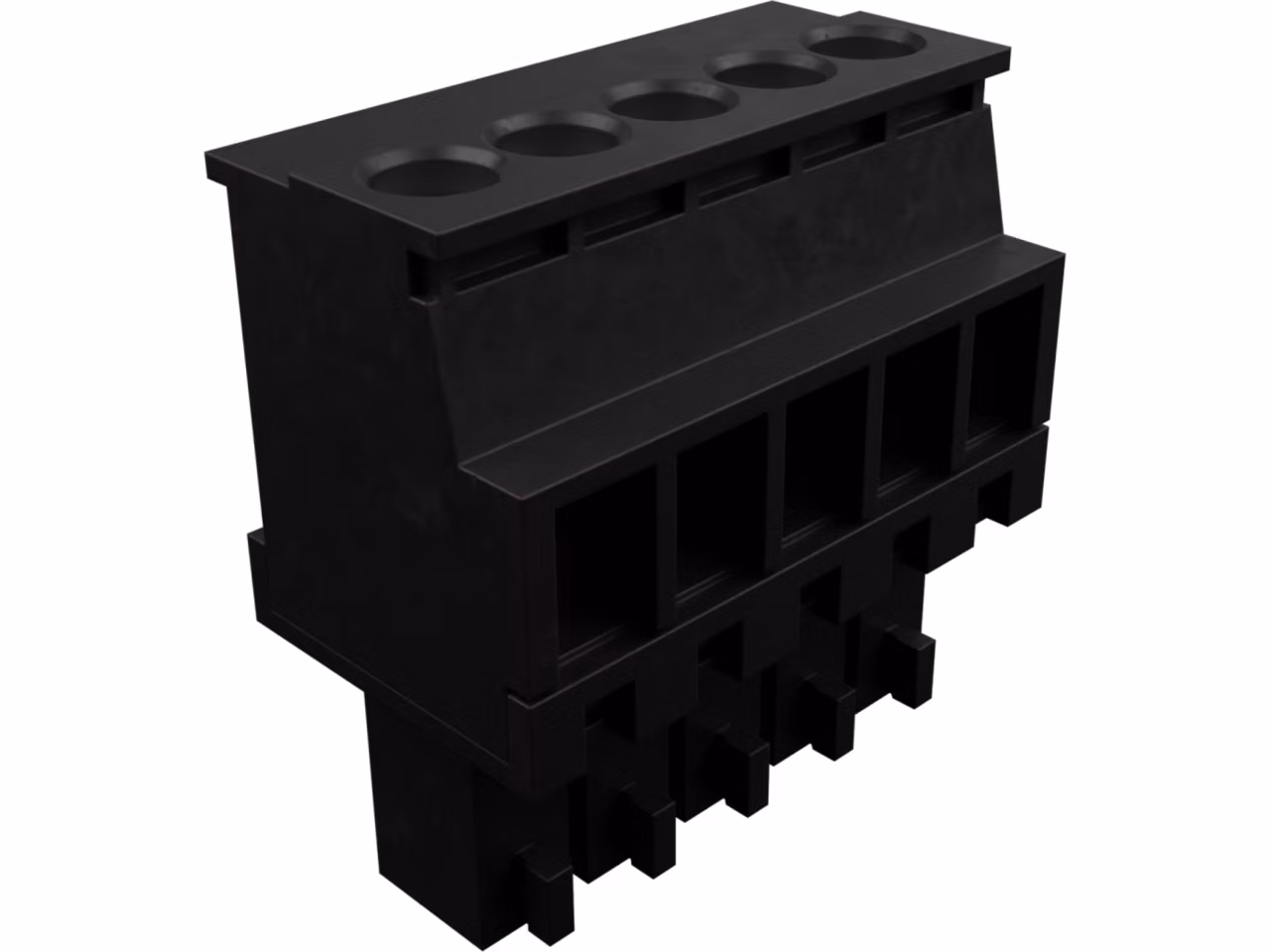 3.50mm Pitch Eurostyle Vertical Plug, with Reverse Imprinting, Front Wire Entry, Black, 5 Circuits for sale
