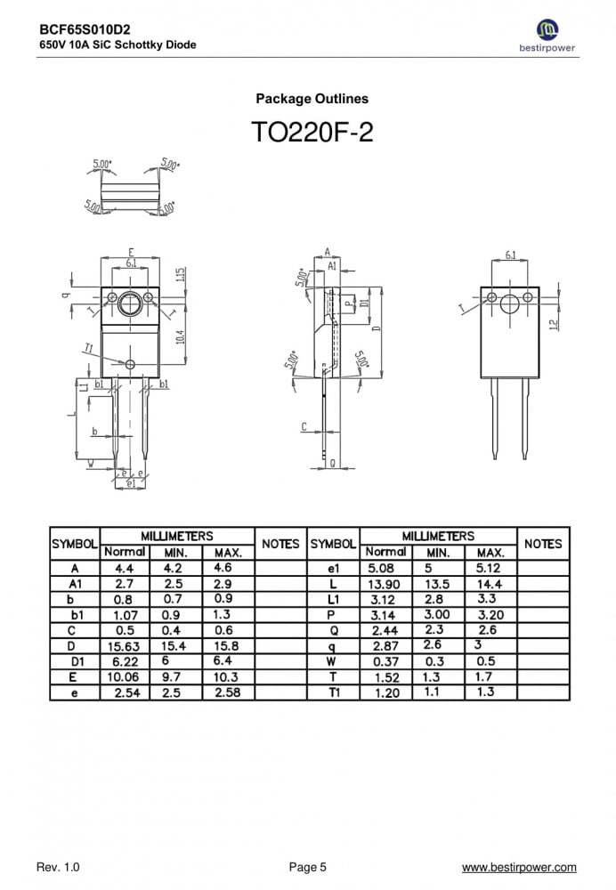 BCF65S010D2 datasheet page 5