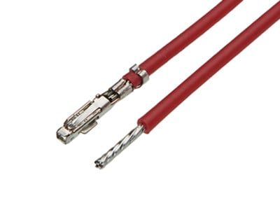 Pre-Crimped Lead Squba 1.8 Male-to-Pigtail, Tin (Sn) Plating, 150.00mm Length, 24 AWG, Black
