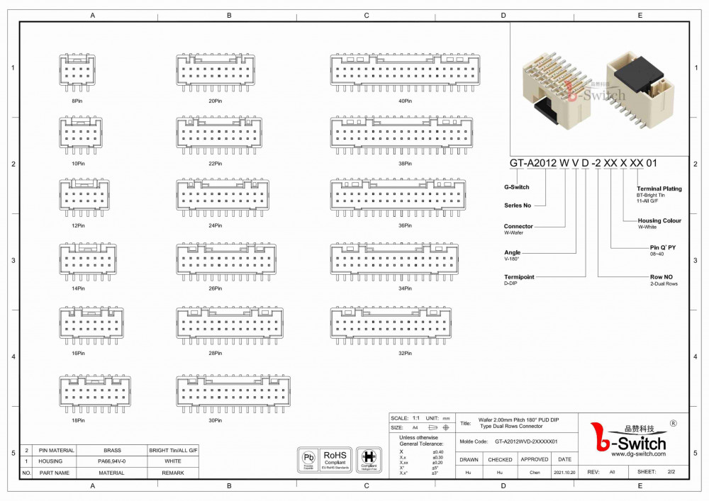 GT-A2012WVS-216SBT01 manufacturer drawing page 2