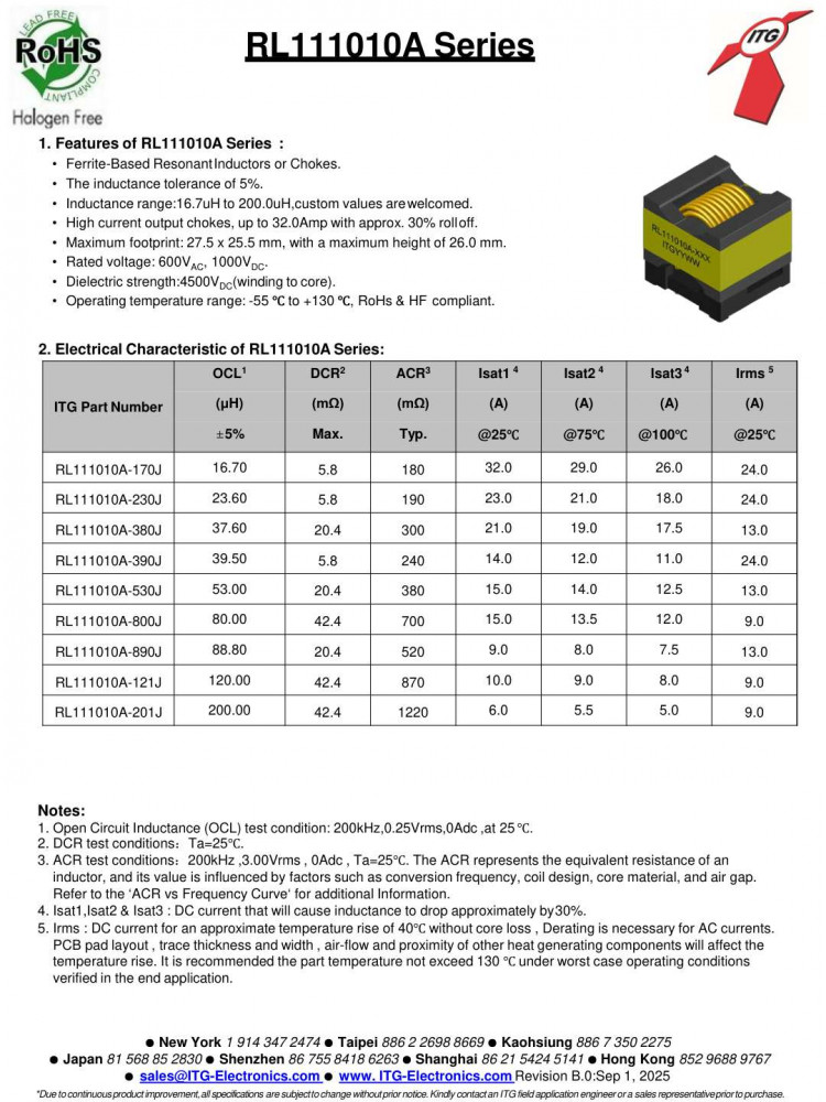 RL111010A datasheet page 1