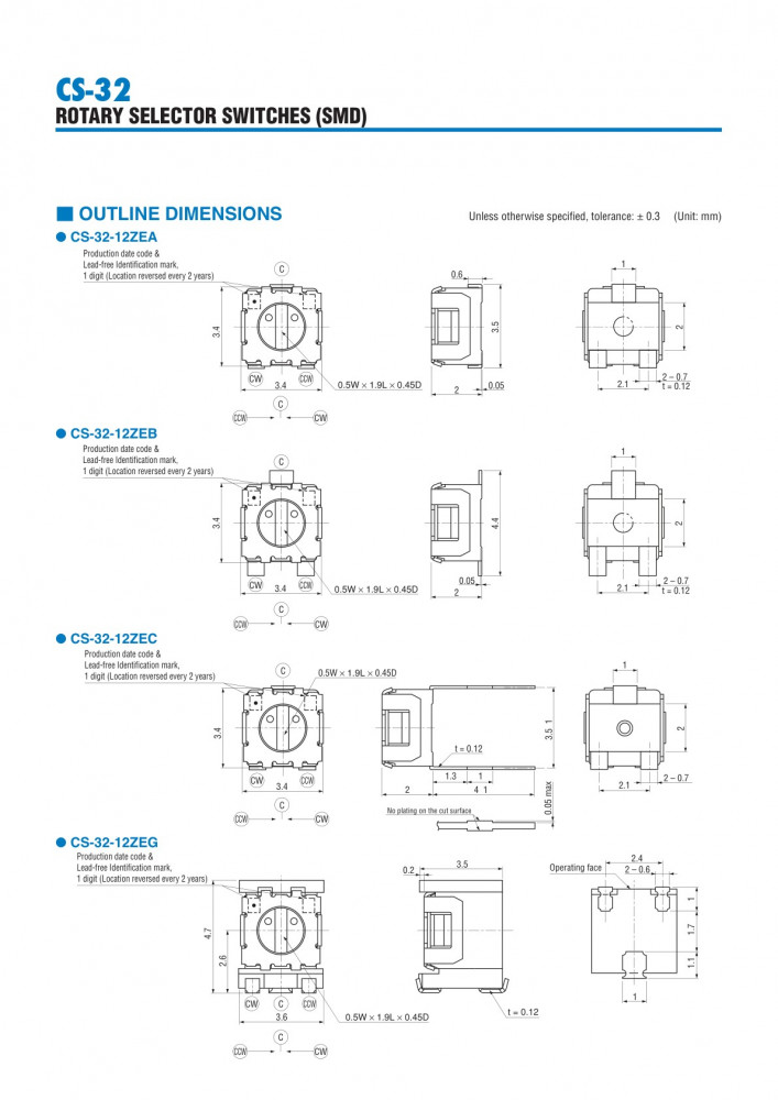 Nidec CS-32 series datasheet page 4
