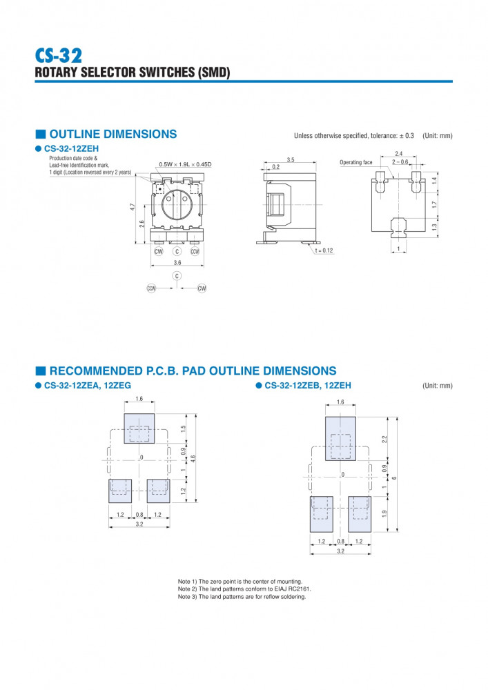 Nidec CS-32 series datasheet page 5