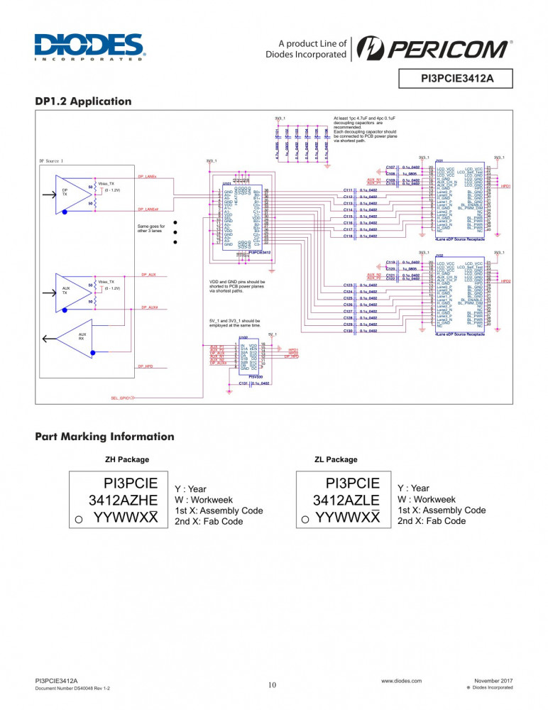 PI3PCIE3412A datasheet page 10