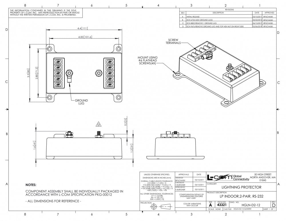 HGLN-D2-12 technical document page