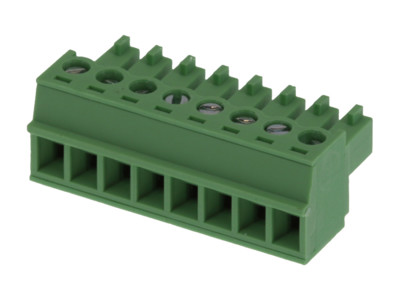 Appli-Mate RAST 2.5 Female Connector, 2.50mm Pitch, 11 Circuits, All Position Keys, Open Endwalls, Polarizing Rib Between Circuits 5 & 6