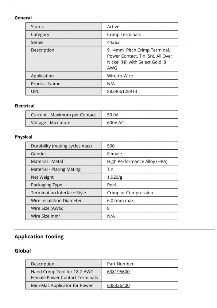 MOLEX 442624534 technical document page 2