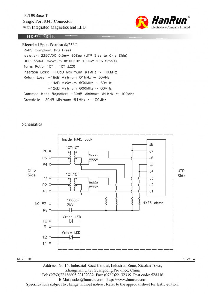 HR923128HE datasheet page 1