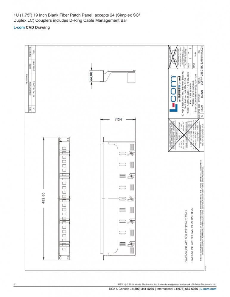 LCFPP-24SC-BK-BAR technical document page 2