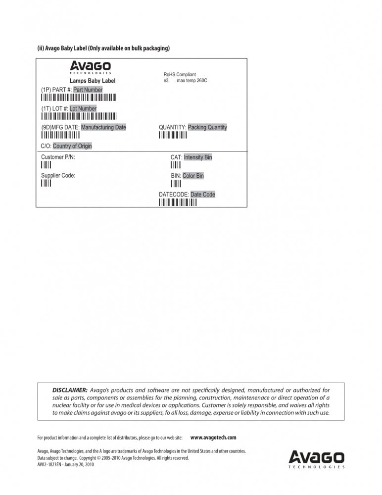 HLMP-CE34-Y1CDD datasheet page 9