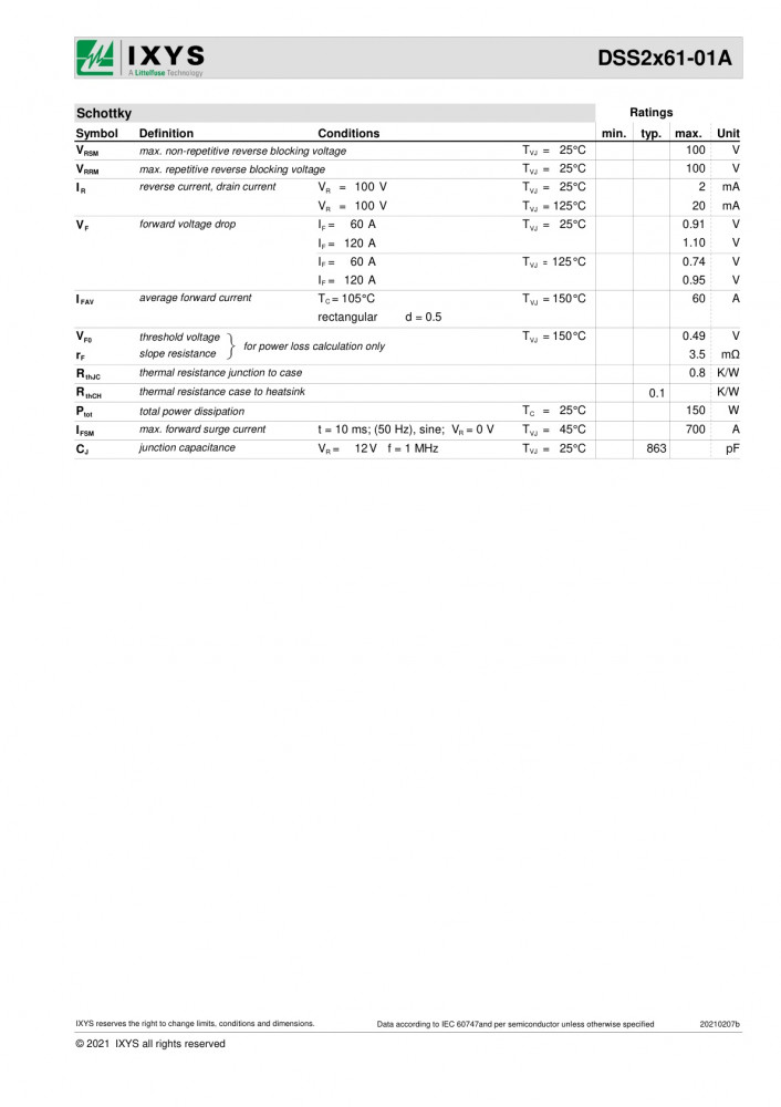 DSS2X61-01A datasheet page 2