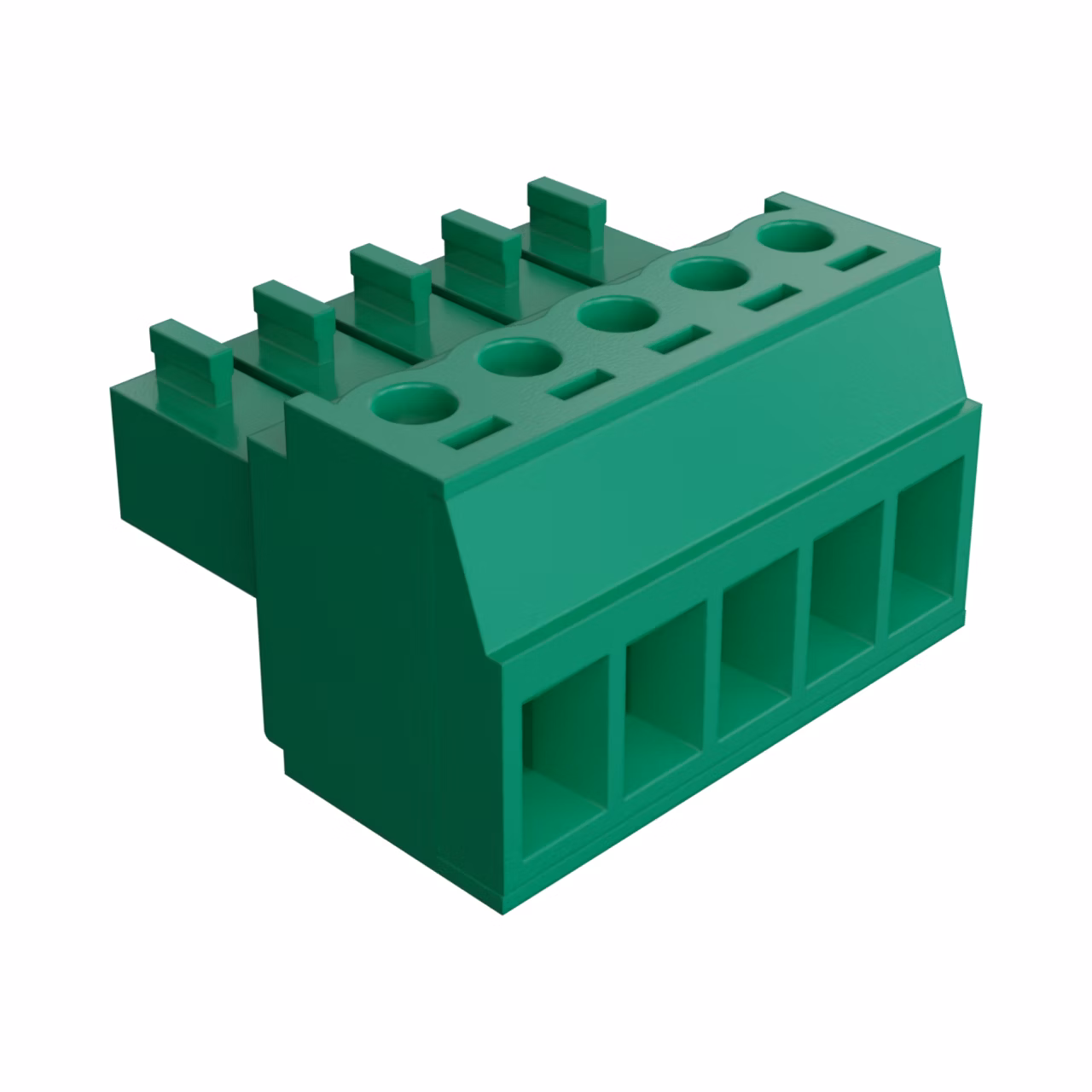 3.50mm Pitch Eurostyle Horizontal Plug, Green Housing, 5 Circuits for sale