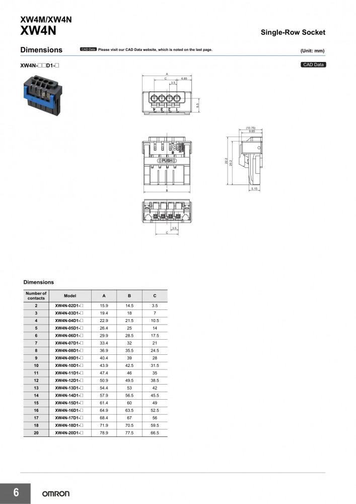XW4 series product document, page 6