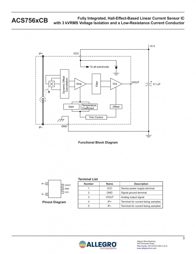 ACS756 datasheet page 3