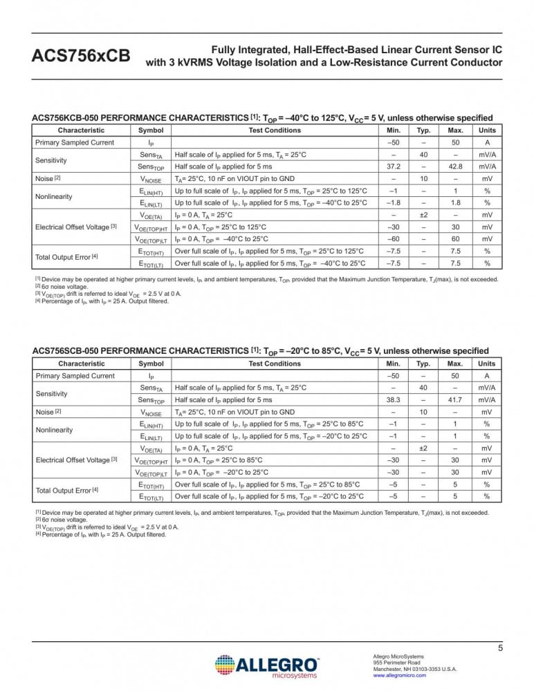 ACS756 datasheet page 5