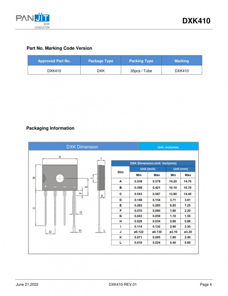DXK410 datasheet page 4